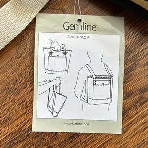 Gemline | Bags | Gemline Convertible Tote And Backpack In Cream Canvas ...